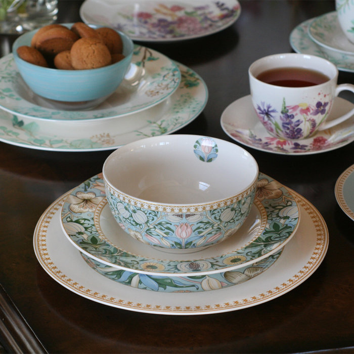 Wildon Home® Marseilles Bone China Dinnerware Set - Service for 6 & Reviews | Wayfair